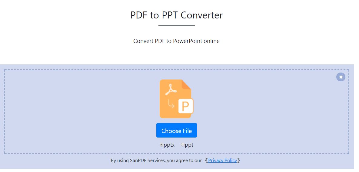Bagaimana mengkonversi PDF ke PPT – Alat konversi SanPDF gratis