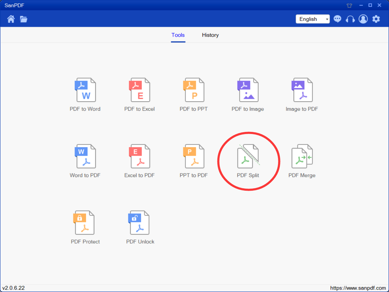 How to learn ADOBE PDF file splitting – SanPDF Converter Free